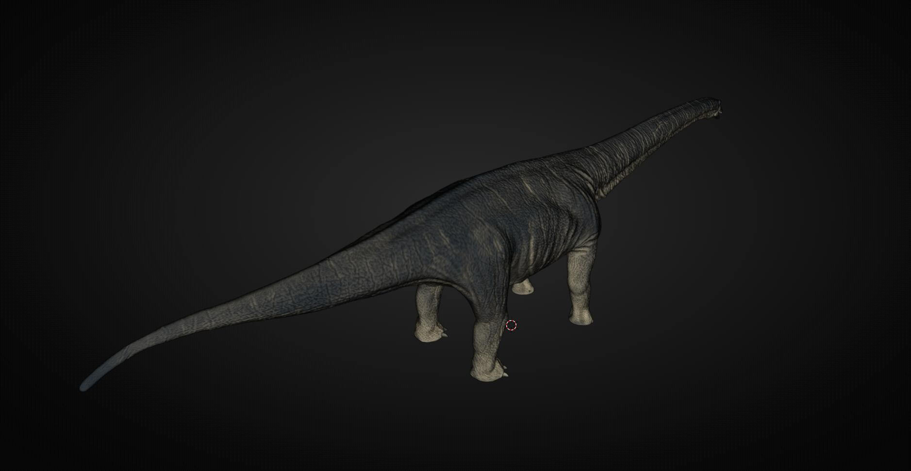 Titanosaurus Giant Lizard - 3D Model by jaka ardian