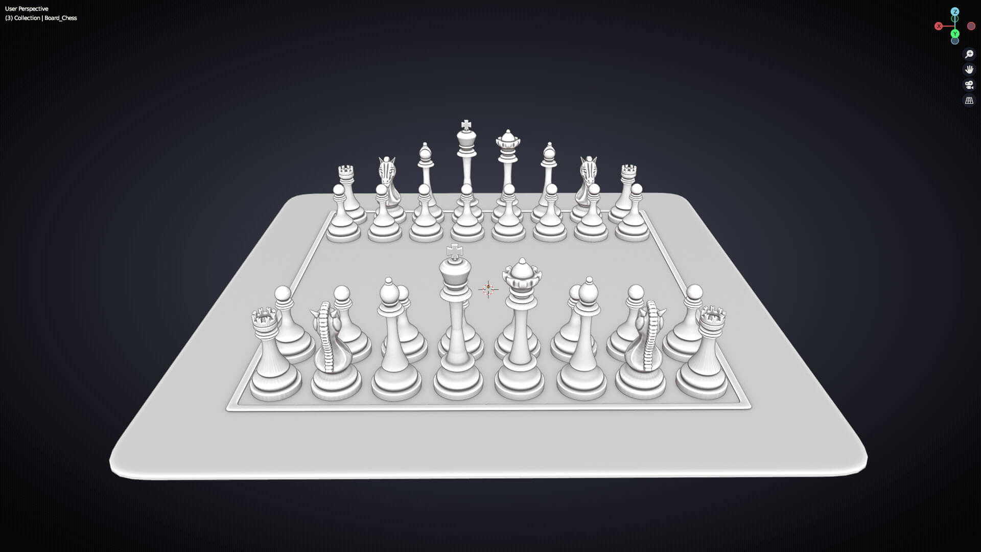 Wooden Chess - 3D Model by jaka ardian