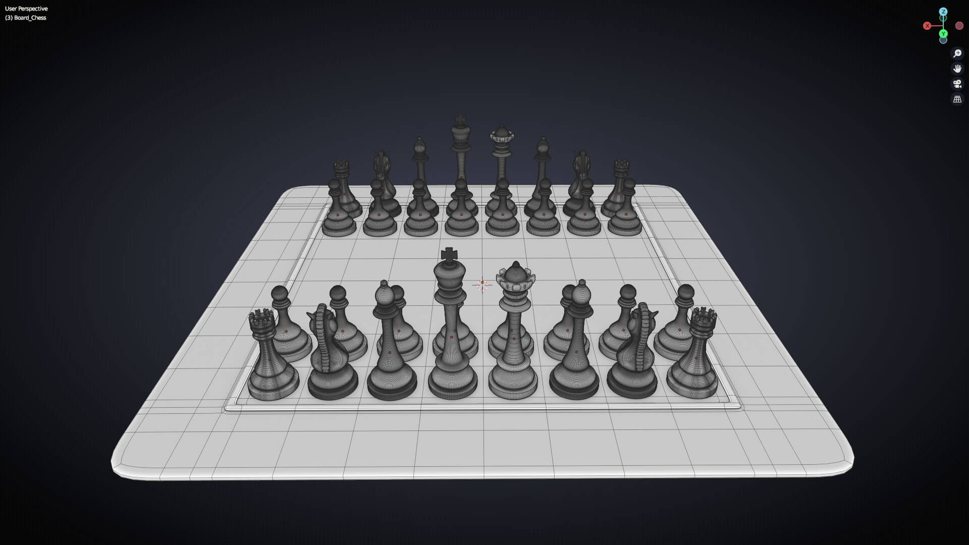 Wooden Chess - 3D Model by jaka ardian