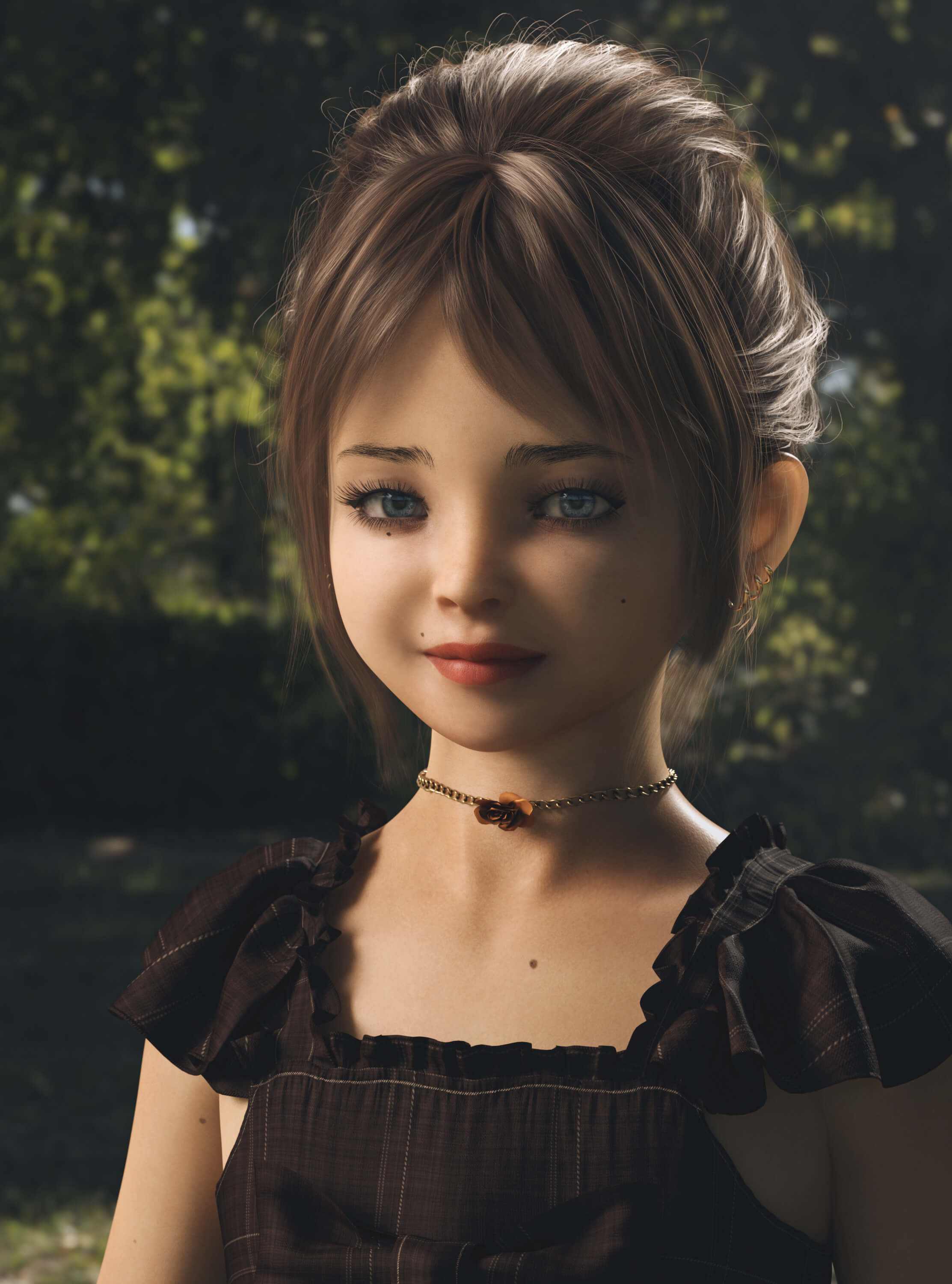 Alice kid portraits 3D Render, Digital Art by jakonoid