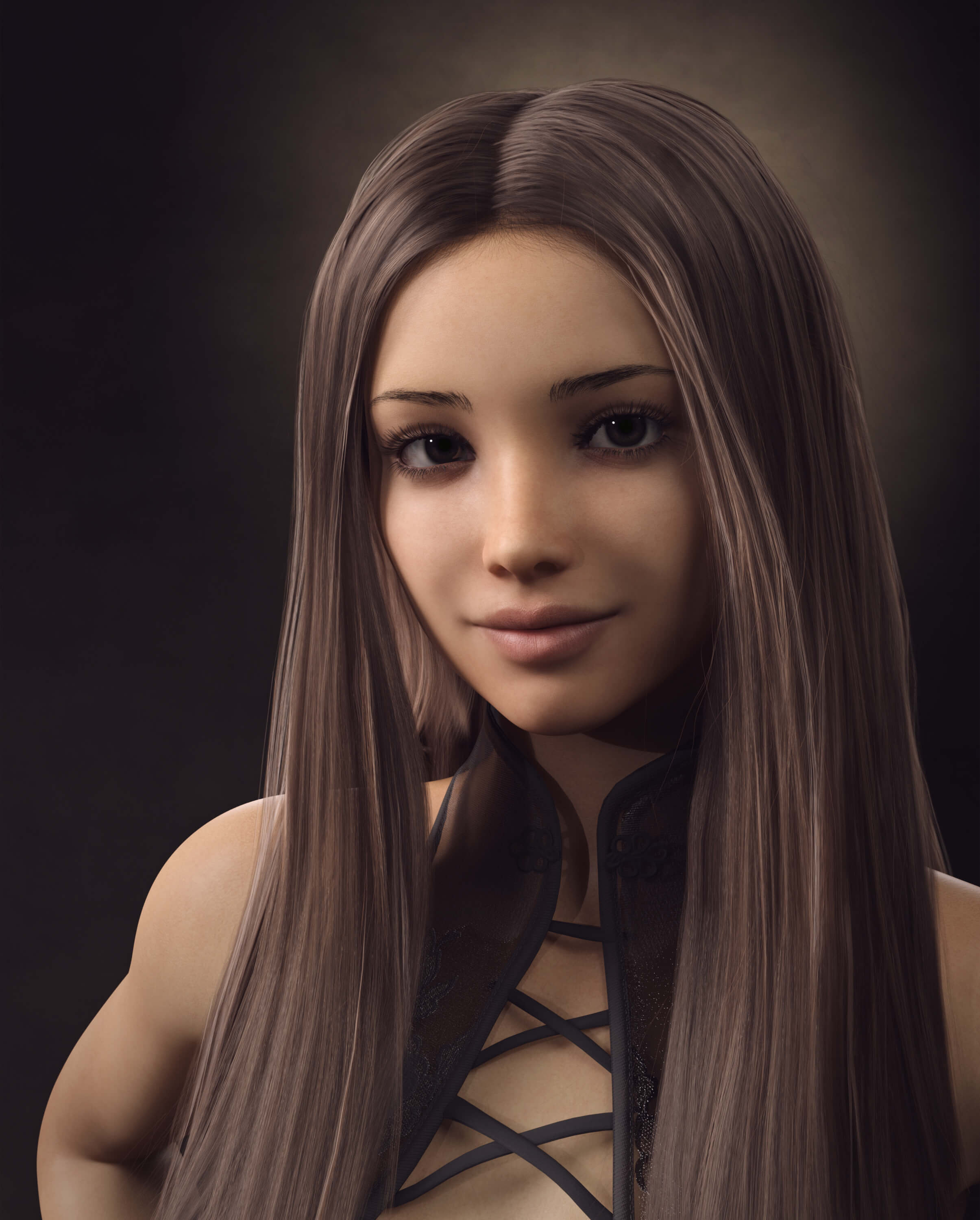 Hazel portraits 3D Render, Digital Art by jakonoid