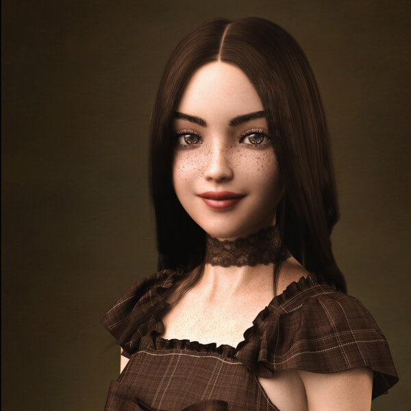 Juliana gothic portrait 3D Render | RenderHub Gallery