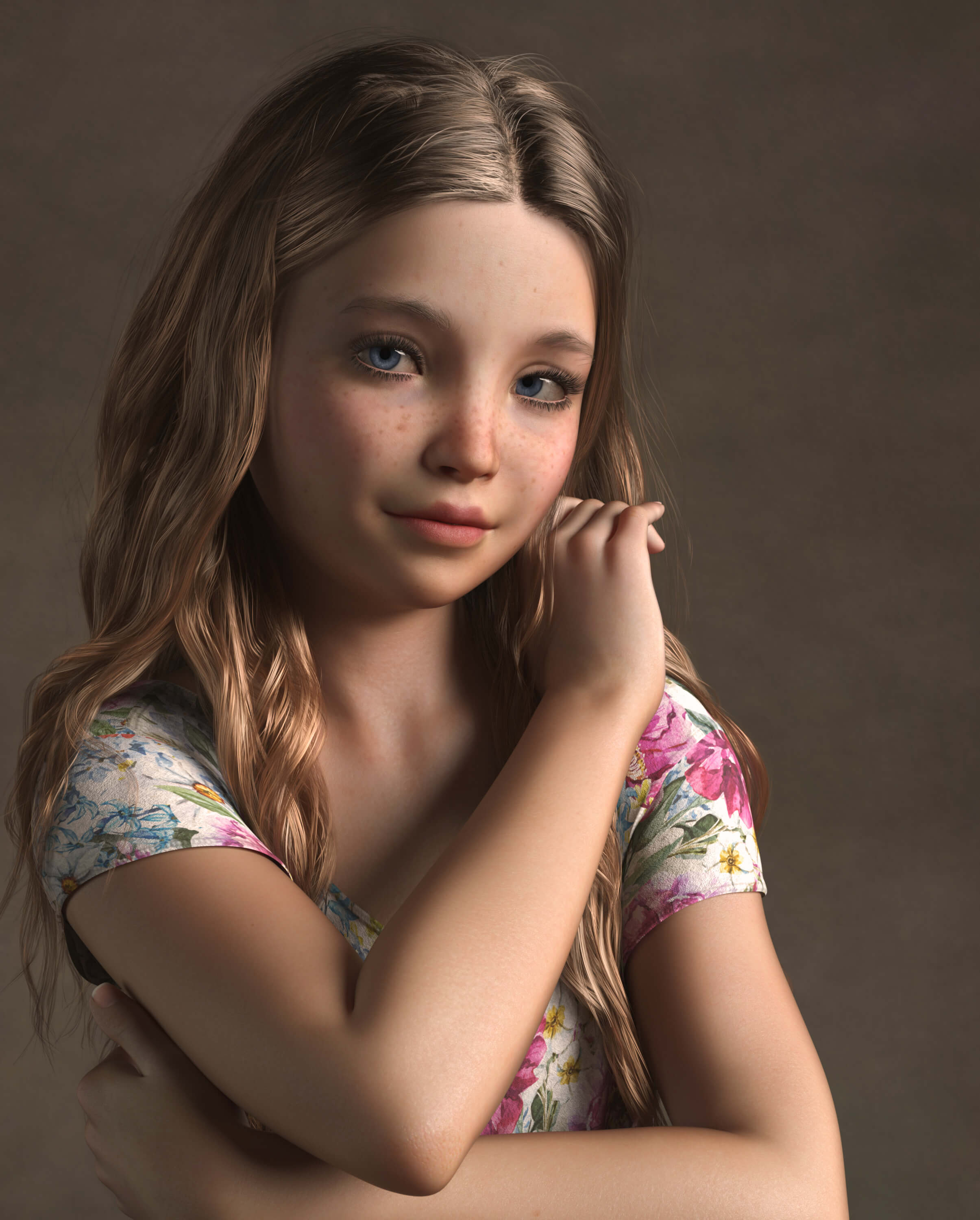 Libby portrait 3D Render, Digital Art by jakonoid