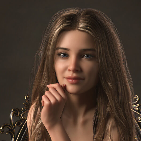 Sarah portrait 3D Render, Digital Art by jakonoid