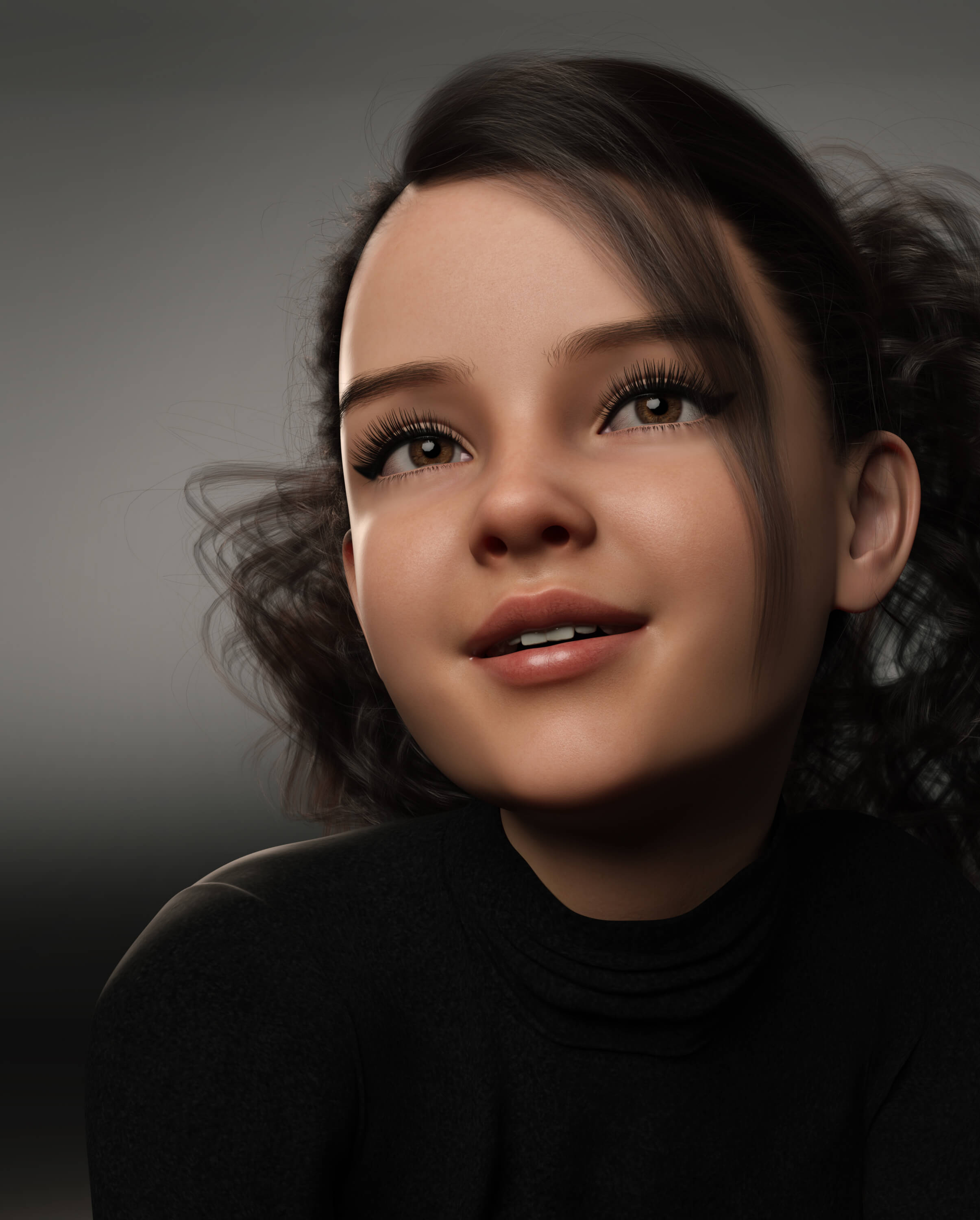 Sasha portrait close up 3D Render, Digital Art by jakonoid