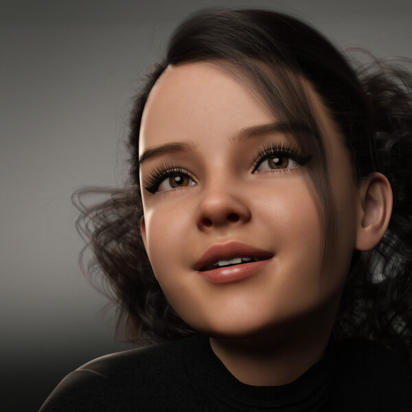 Lena portrait 3D Render, Digital Art by jakonoid