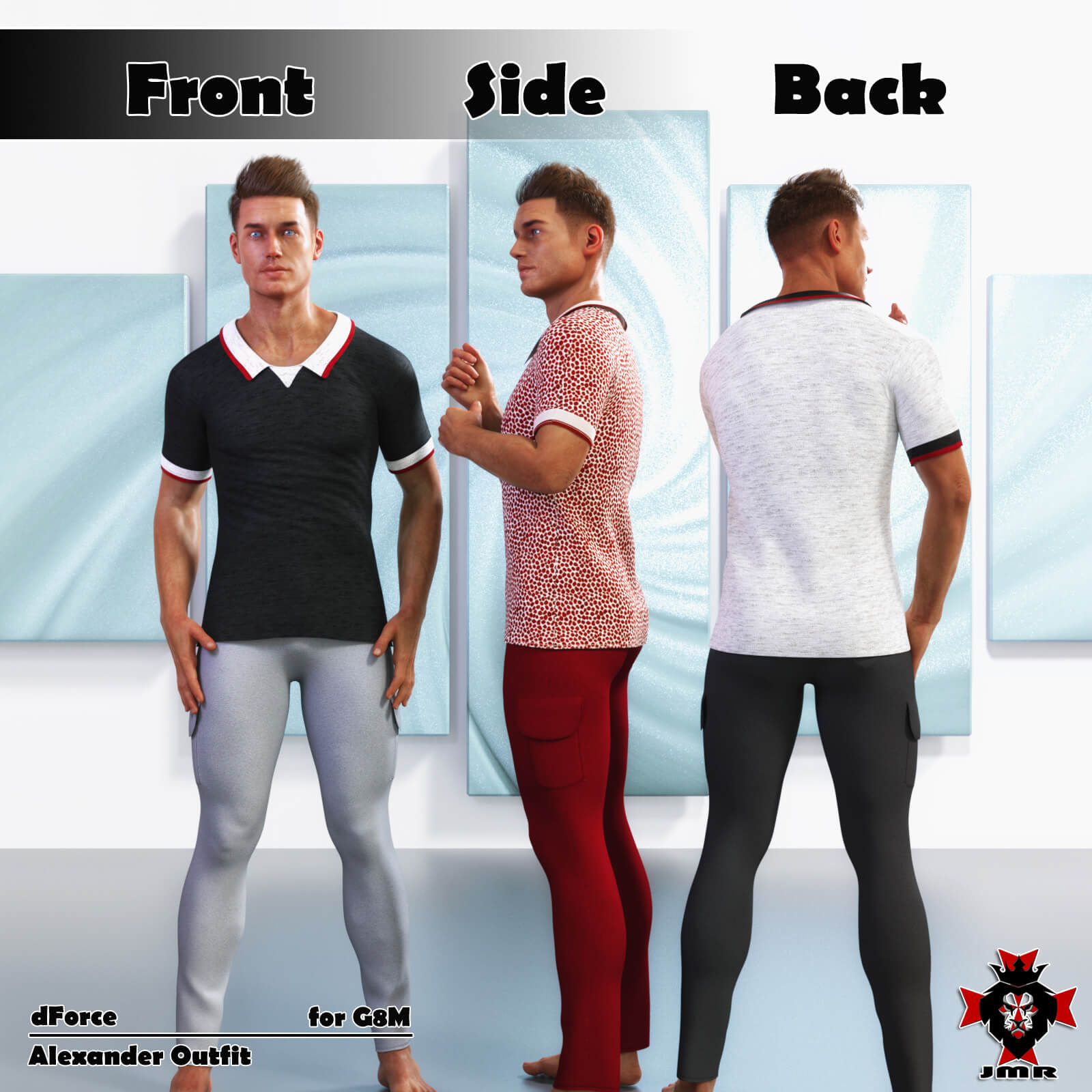 JMR dForce Alexander Outfit for G8M - Daz Content by JaMaRe