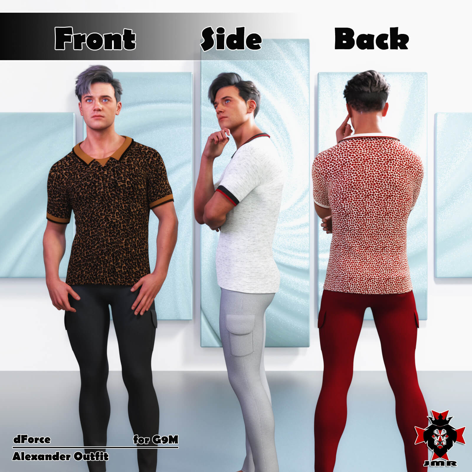 JMR dForce Alexander Outfit for G9M - Daz Content by JaMaRe