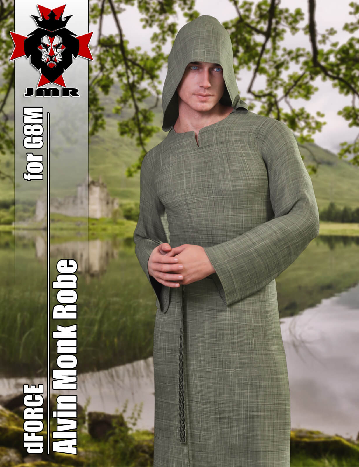 JMR dForce Alvin Monk Robe for G8M - Daz Content by JaMaRe