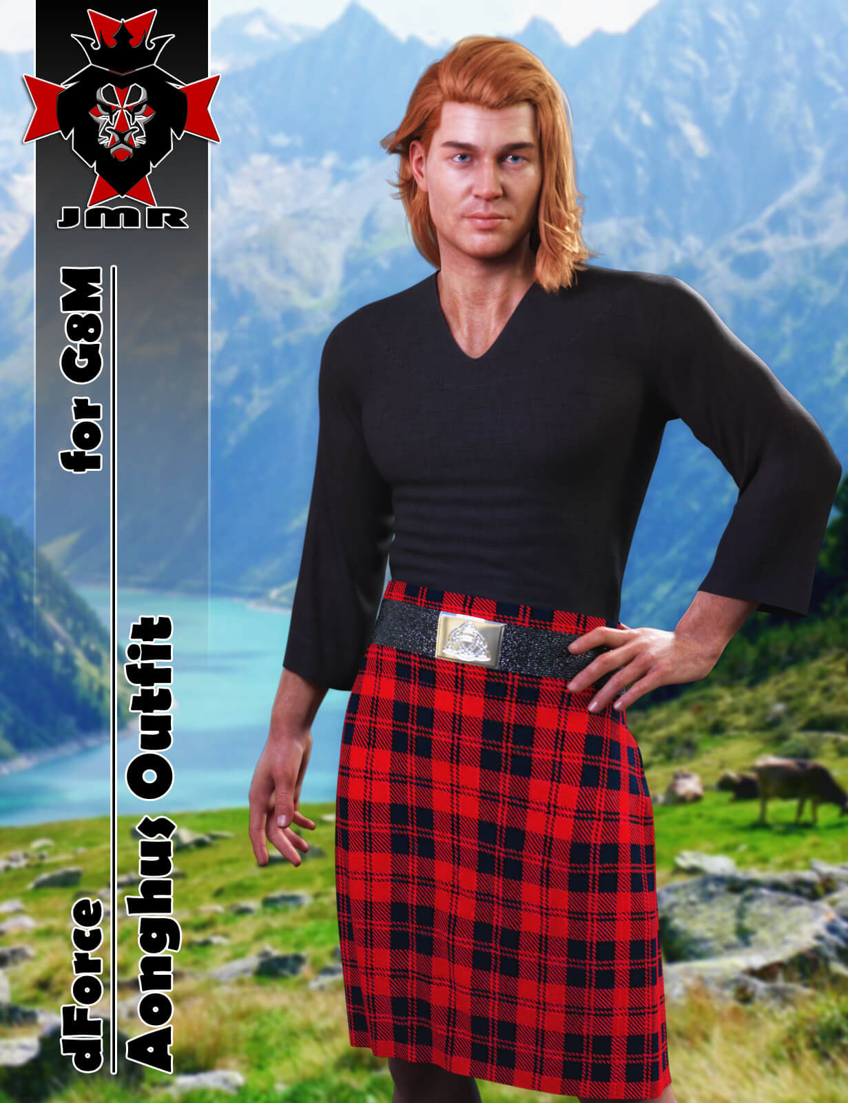 JMR dForce Aonghus Outfit for G8M - Daz Content by JaMaRe