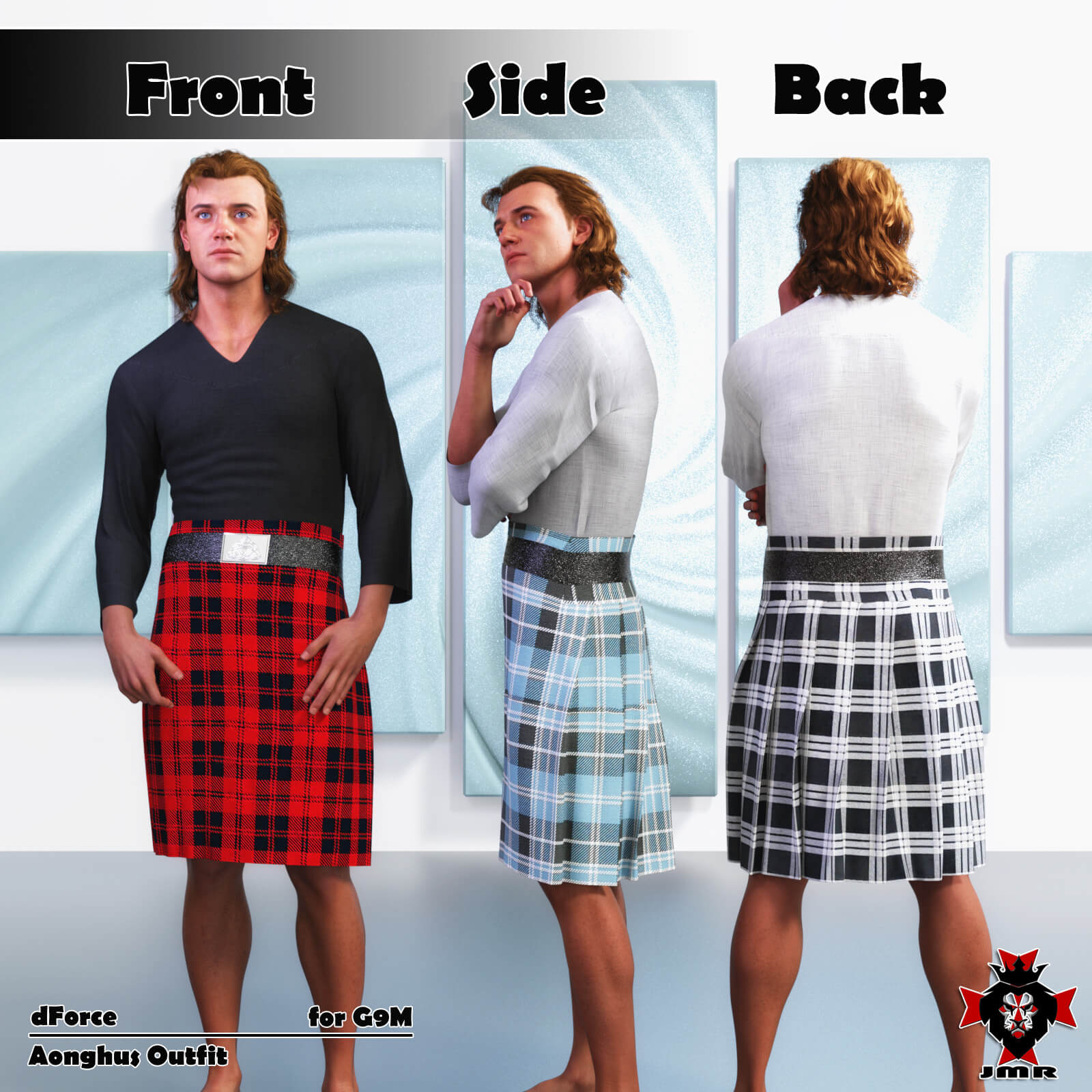 JMR dForce Aonghus Outfit for G9M - Daz Content by JaMaRe