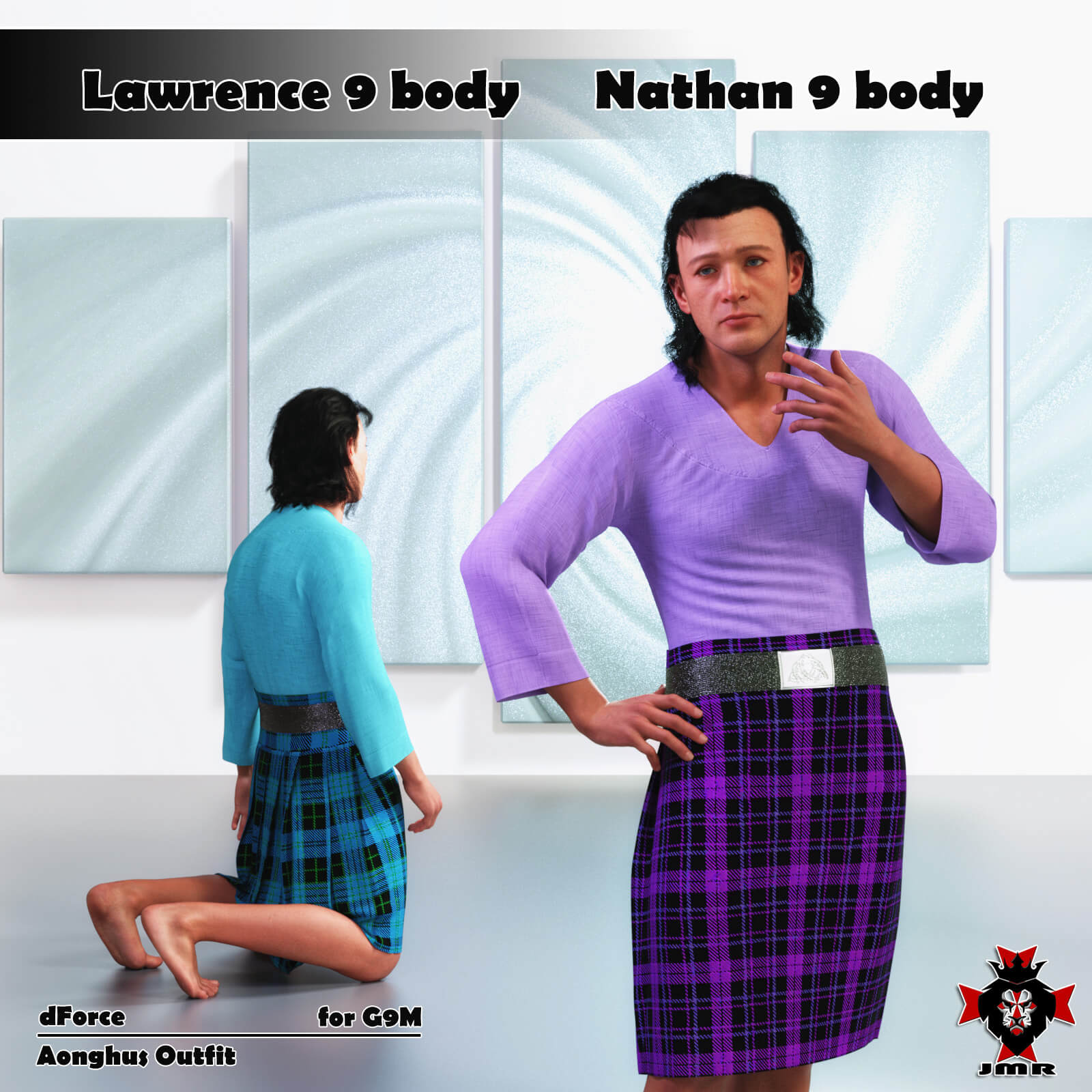 JMR dForce Aonghus Outfit for G9M - Daz Content by JaMaRe