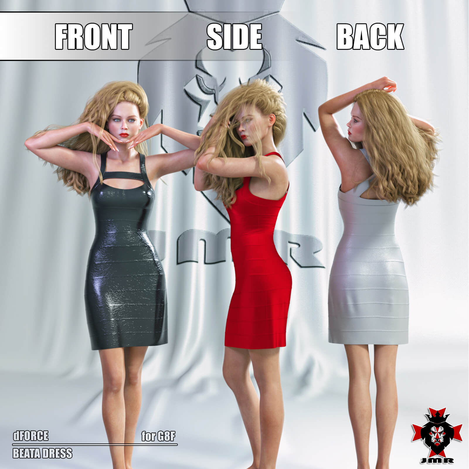 JMR dForce Beata Dress for G8F - Daz Content by JaMaRe