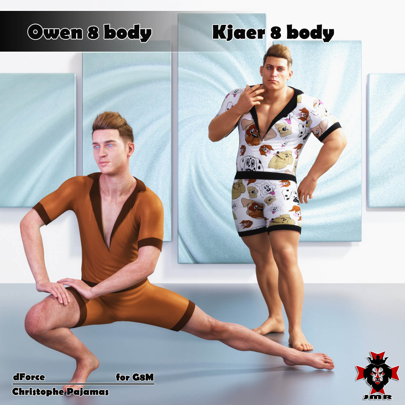 JMR dForce Christophe Pajamas for G8M - Daz Content by JaMaRe