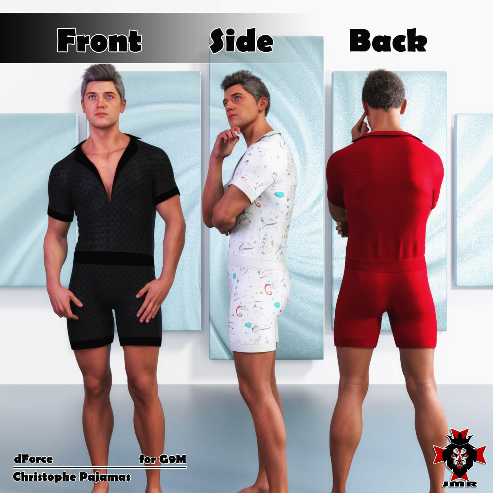 JMR dForce Christophe Pajamas for G9M - Daz Content by JaMaRe