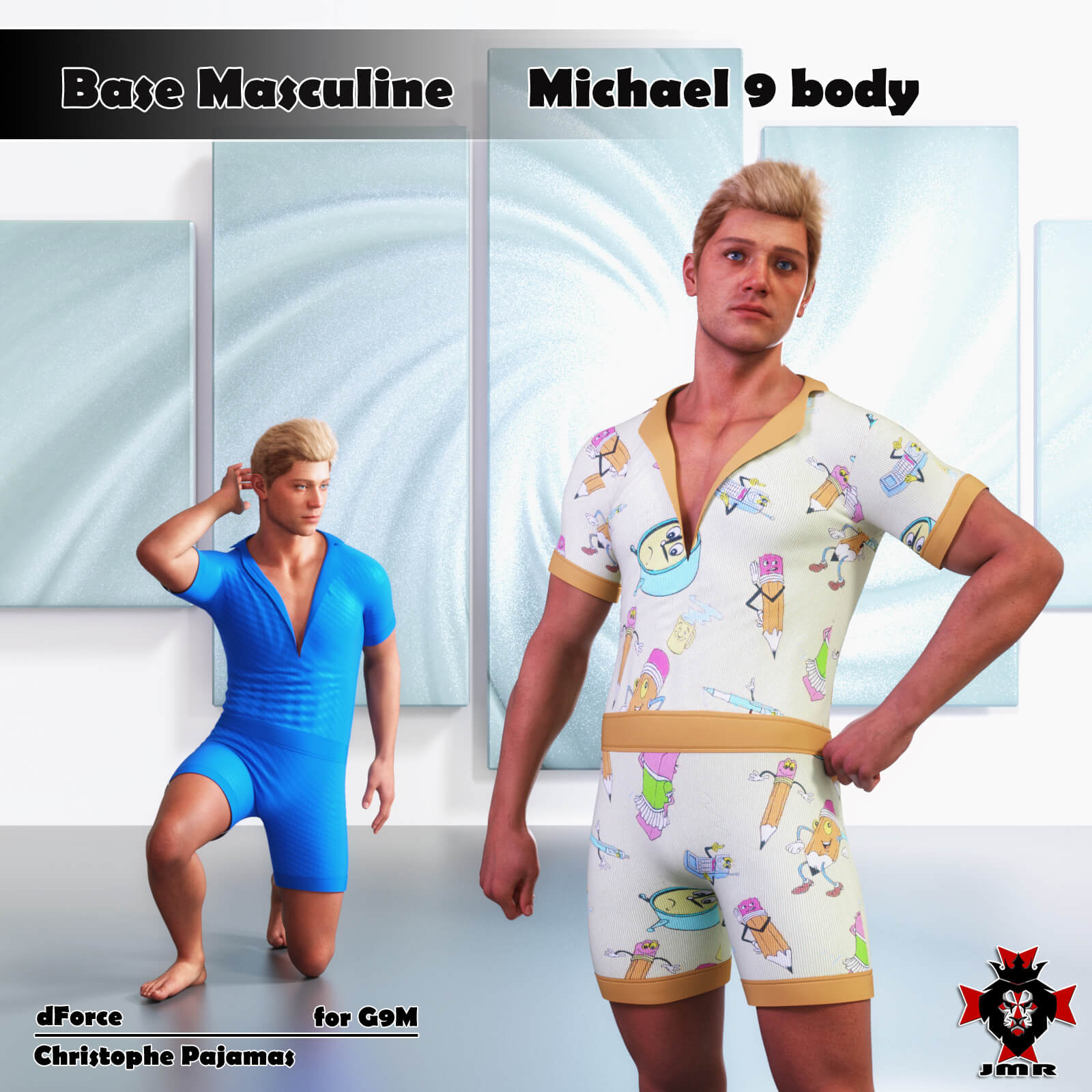 JMR dForce Christophe Pajamas for G9M - Daz Content by JaMaRe