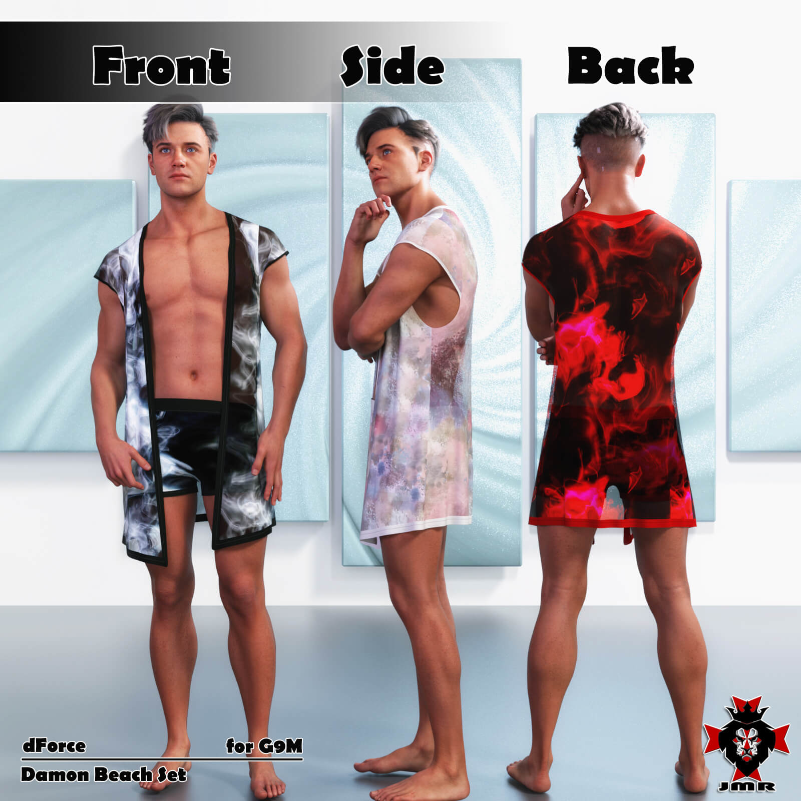 JMR dForce Damon Beach Set for G9M - Daz Content by JaMaRe