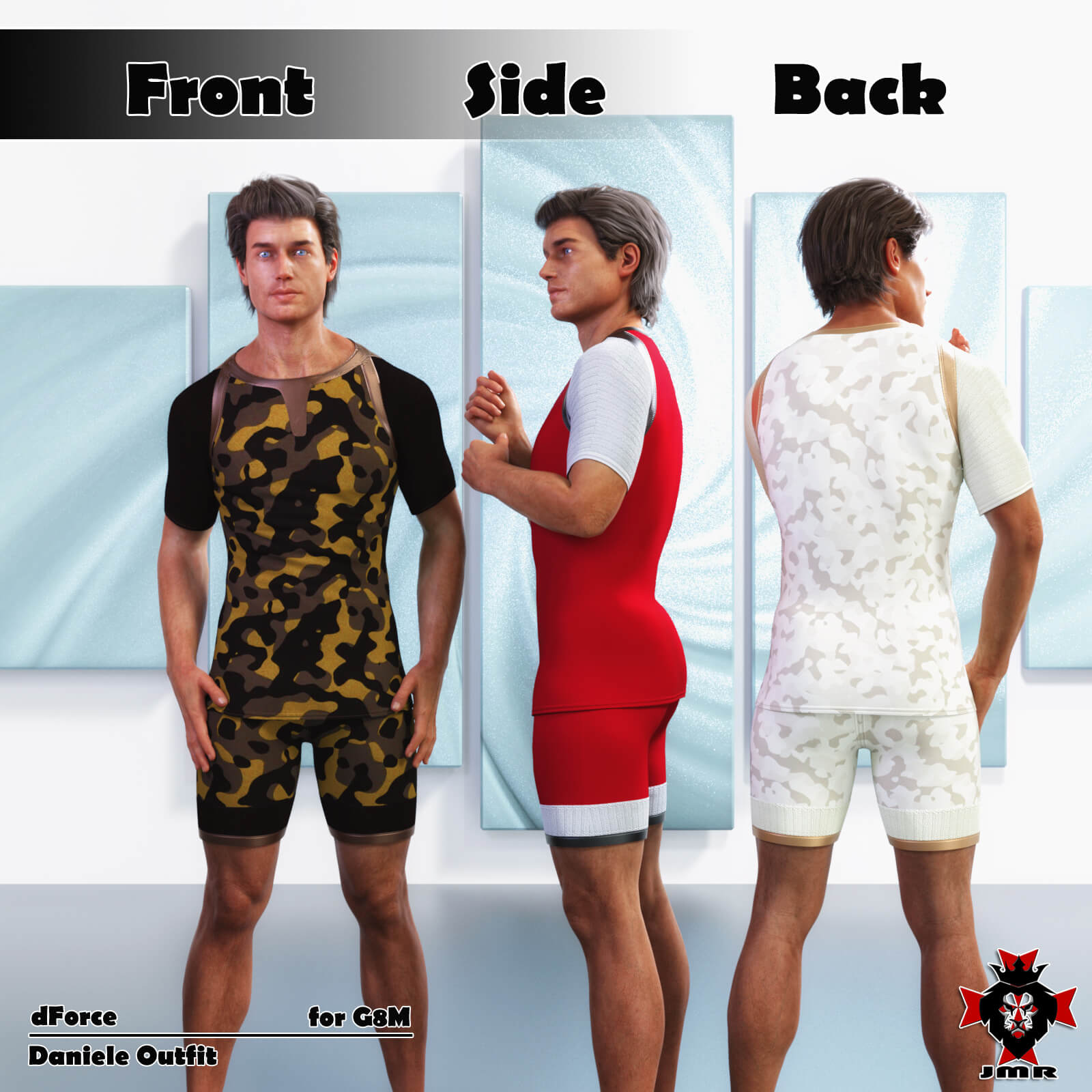 JMR dForce Daniele Outfit for G8M - Daz Content by JaMaRe