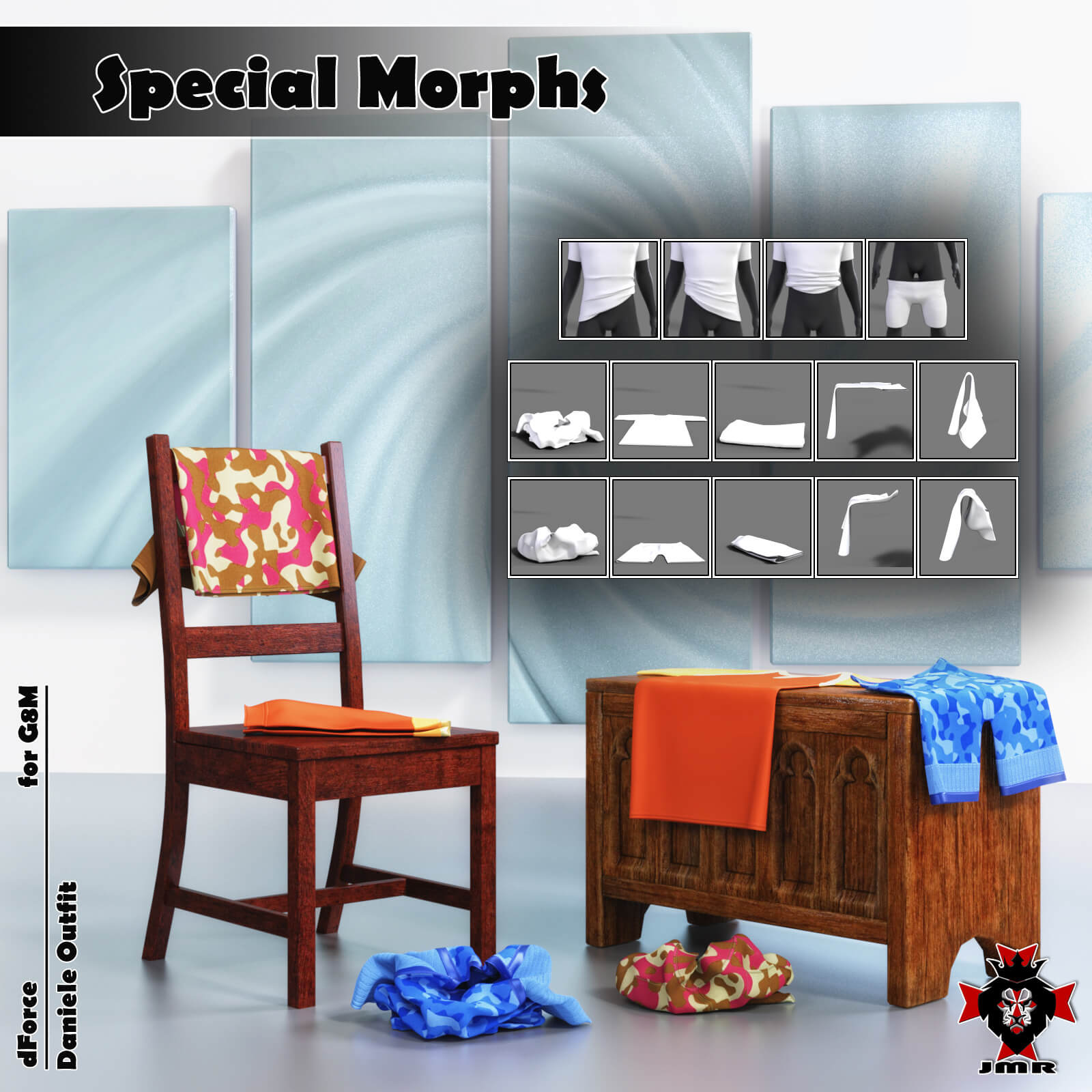 JMR dForce Daniele Outfit for G8M - Daz Content by JaMaRe