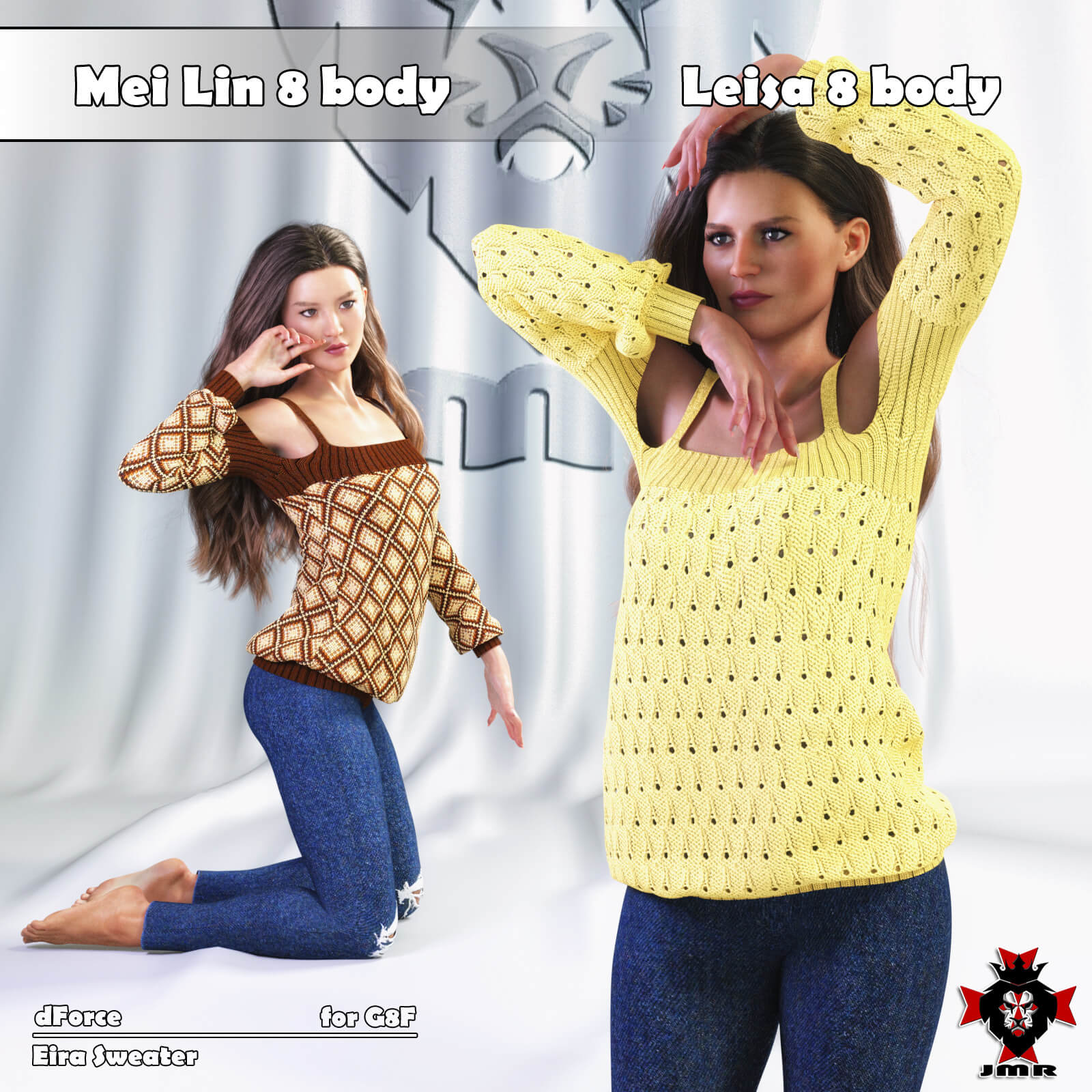 JMR dForce Eira Sweater for G8F - Daz Content by JaMaRe