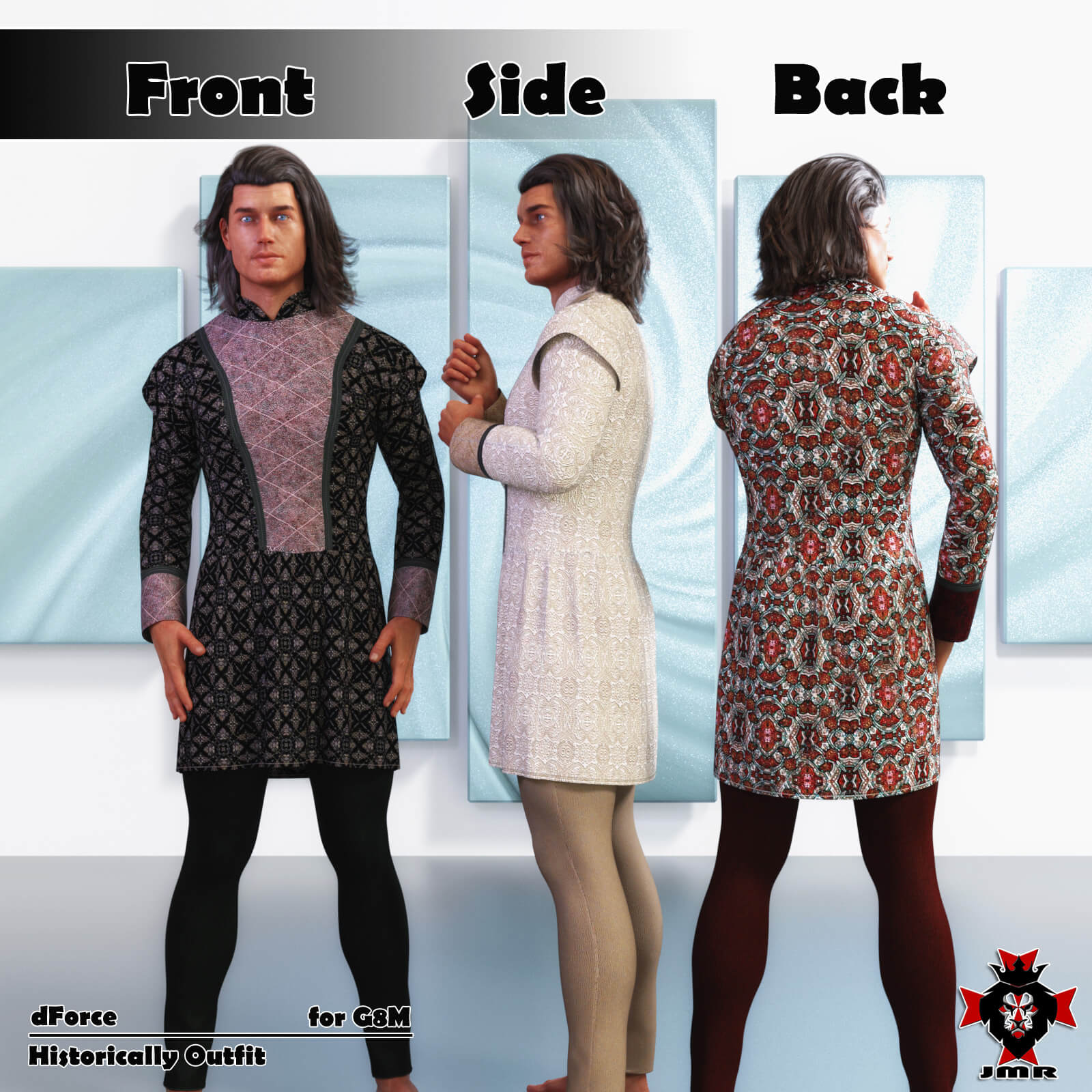 JMR dForce Historically Outfit for G8M - Daz Content by JaMaRe