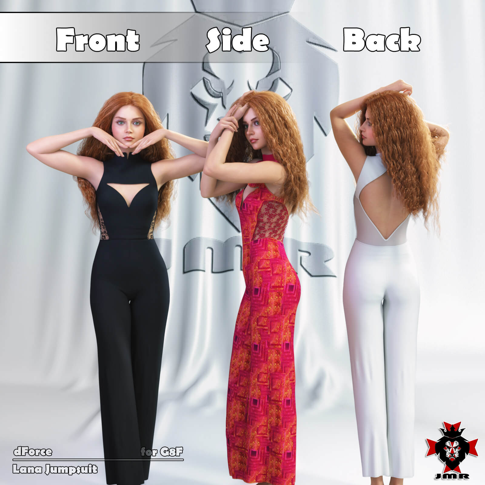 JMR dForce Lana Jumpsuit For G8F - Daz Content by JaMaRe