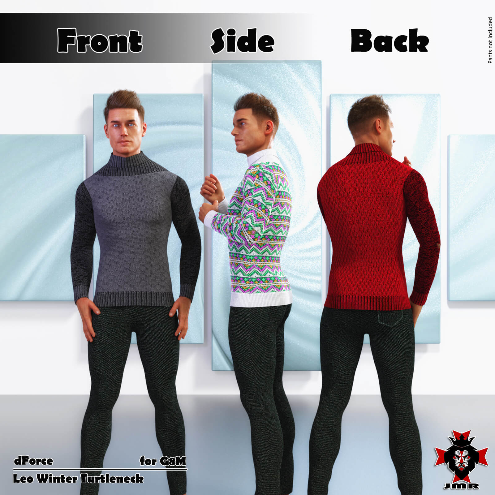 JMR dForce Leo Winter Turtleneck for G8M - Daz Content by JaMaRe