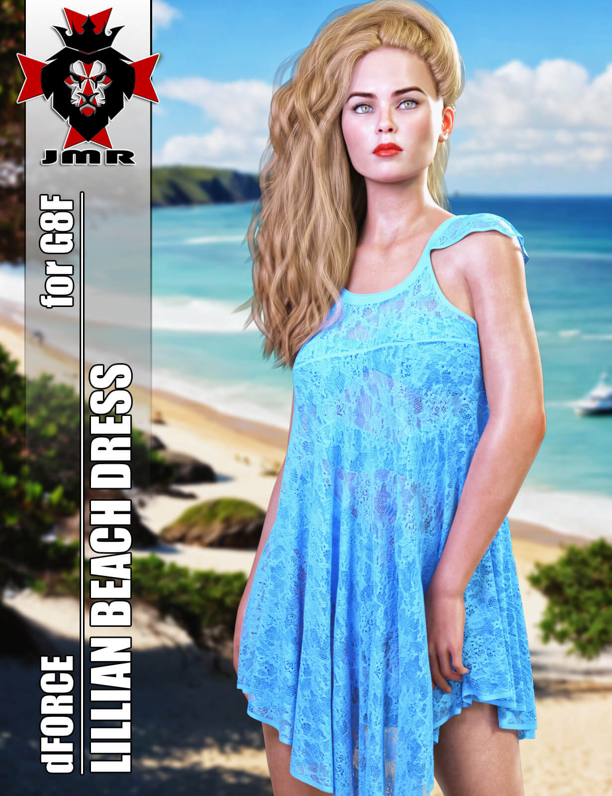 JMR dForce Lillian Beach Dress for G8F - Daz Content by JaMaRe