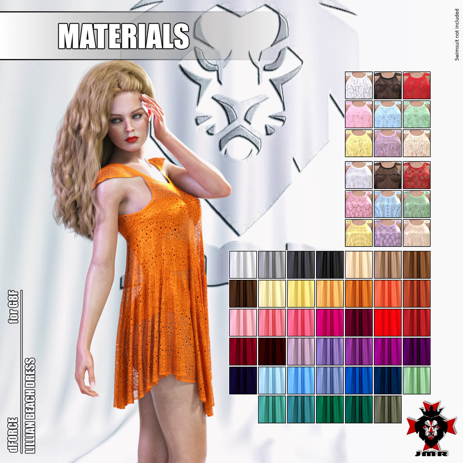 JMR dForce Lillian Beach Dress for G8F - Daz Content by JaMaRe