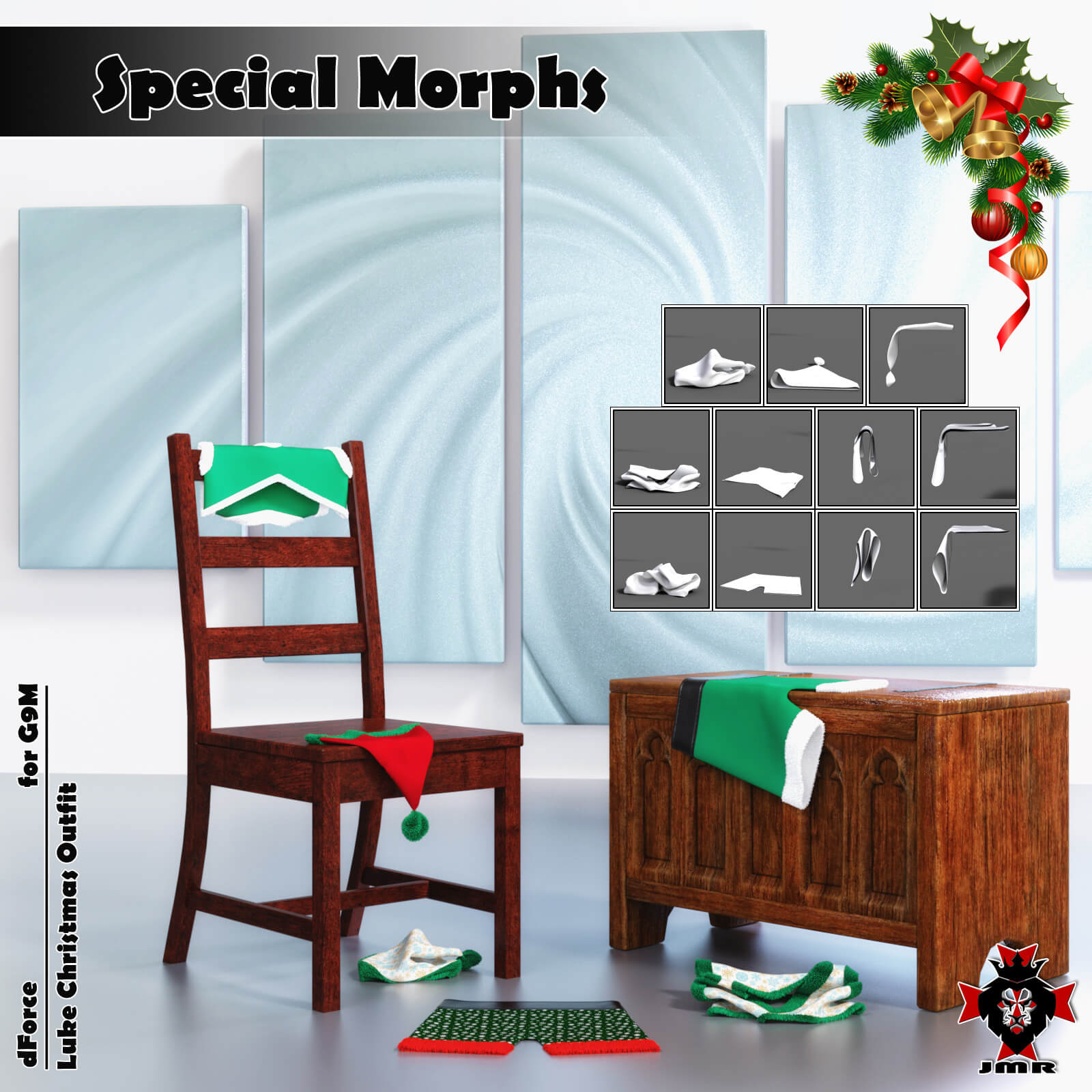 JMR dForce Luke Christmas Outfit for G9M - Daz Content by JaMaRe