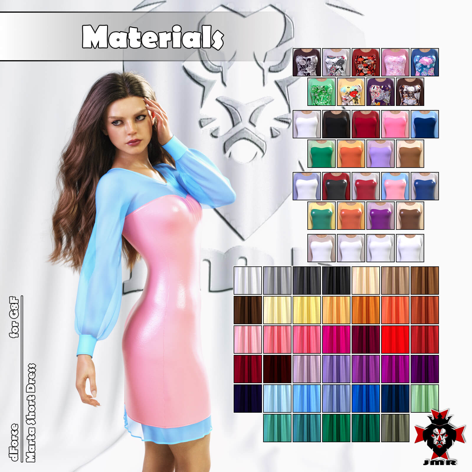 JMR dForce Marta Short Dress for G8F - Daz Content by JaMaRe