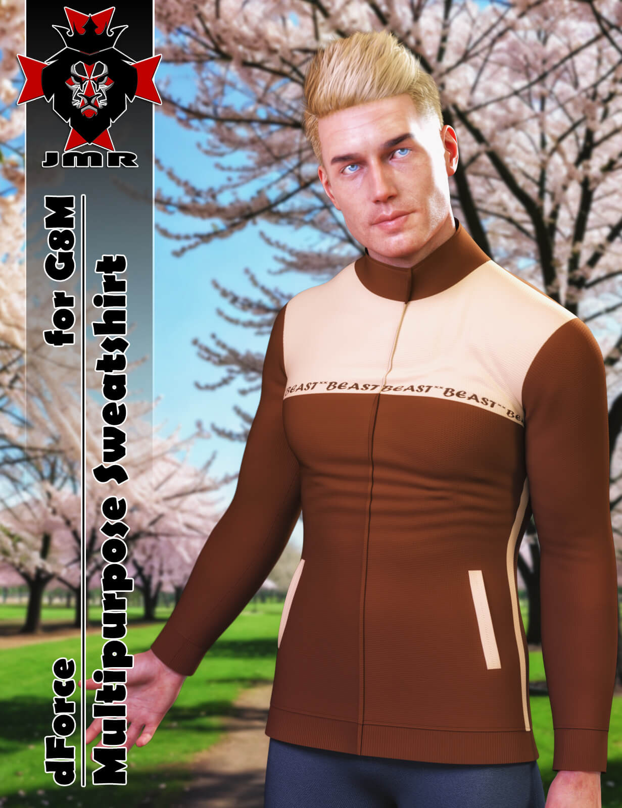 JMR dForce Multipurpose Sweatshirt for G8M - Daz Content by JaMaRe