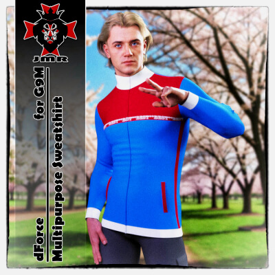 JMR dForce Multipurpose Sweatshirt for G9M - Daz Content by JaMaRe