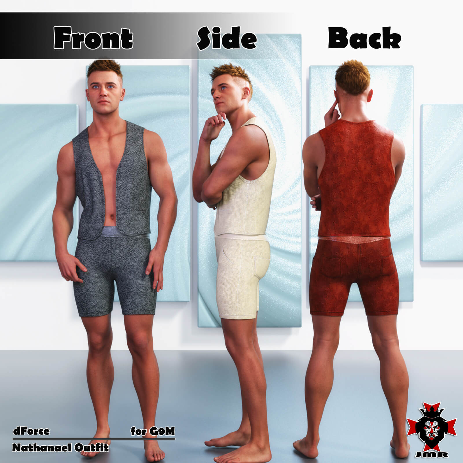 JMR dForce Nathanael Outfit for G9M - Daz Content by JaMaRe