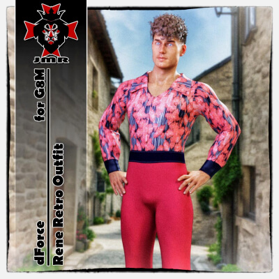 JMR dForce Rene Retro Outfit for G8M - Daz Content by JaMaRe