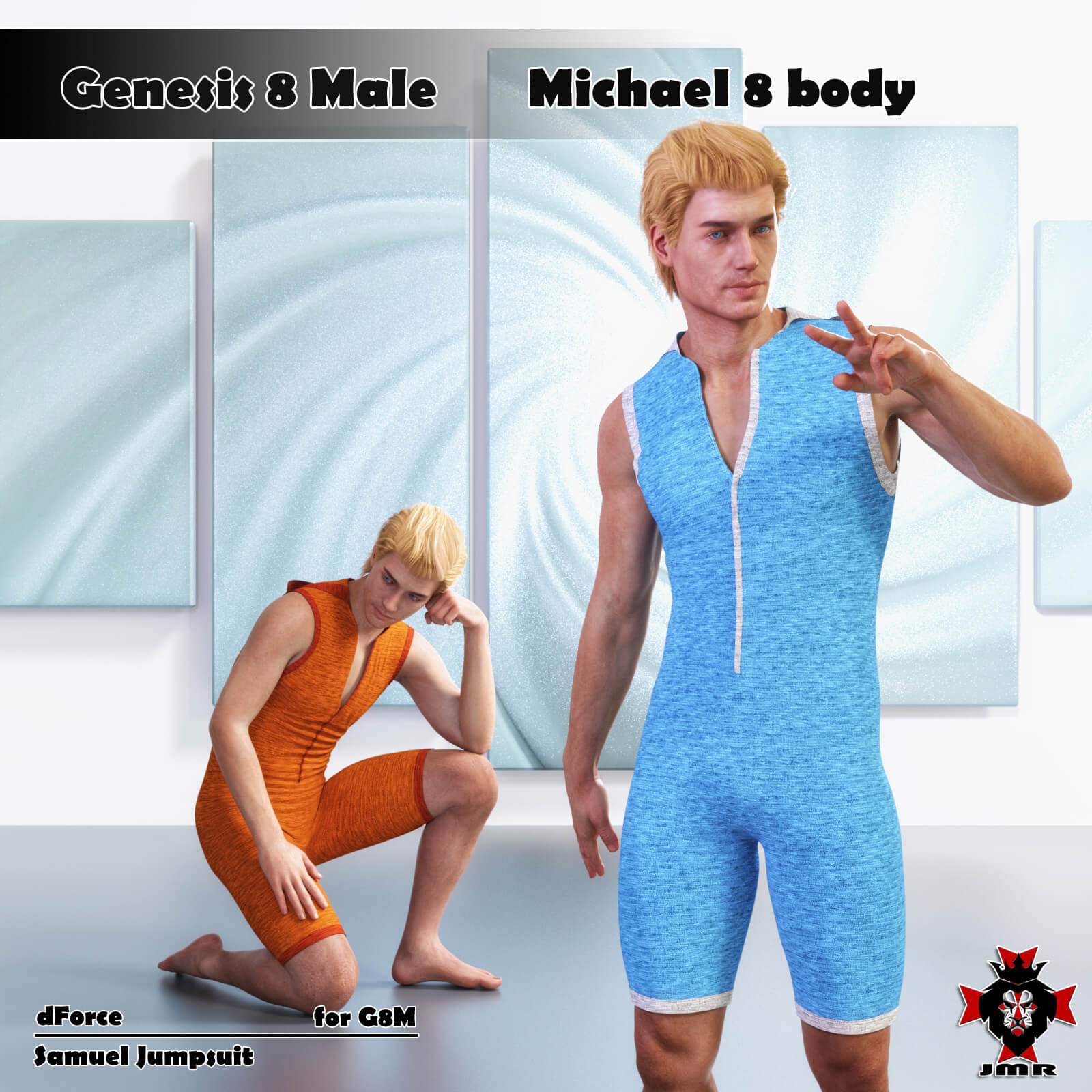 JMR dForce Samuel Jumpsuit for G8M - Daz Content by JaMaRe