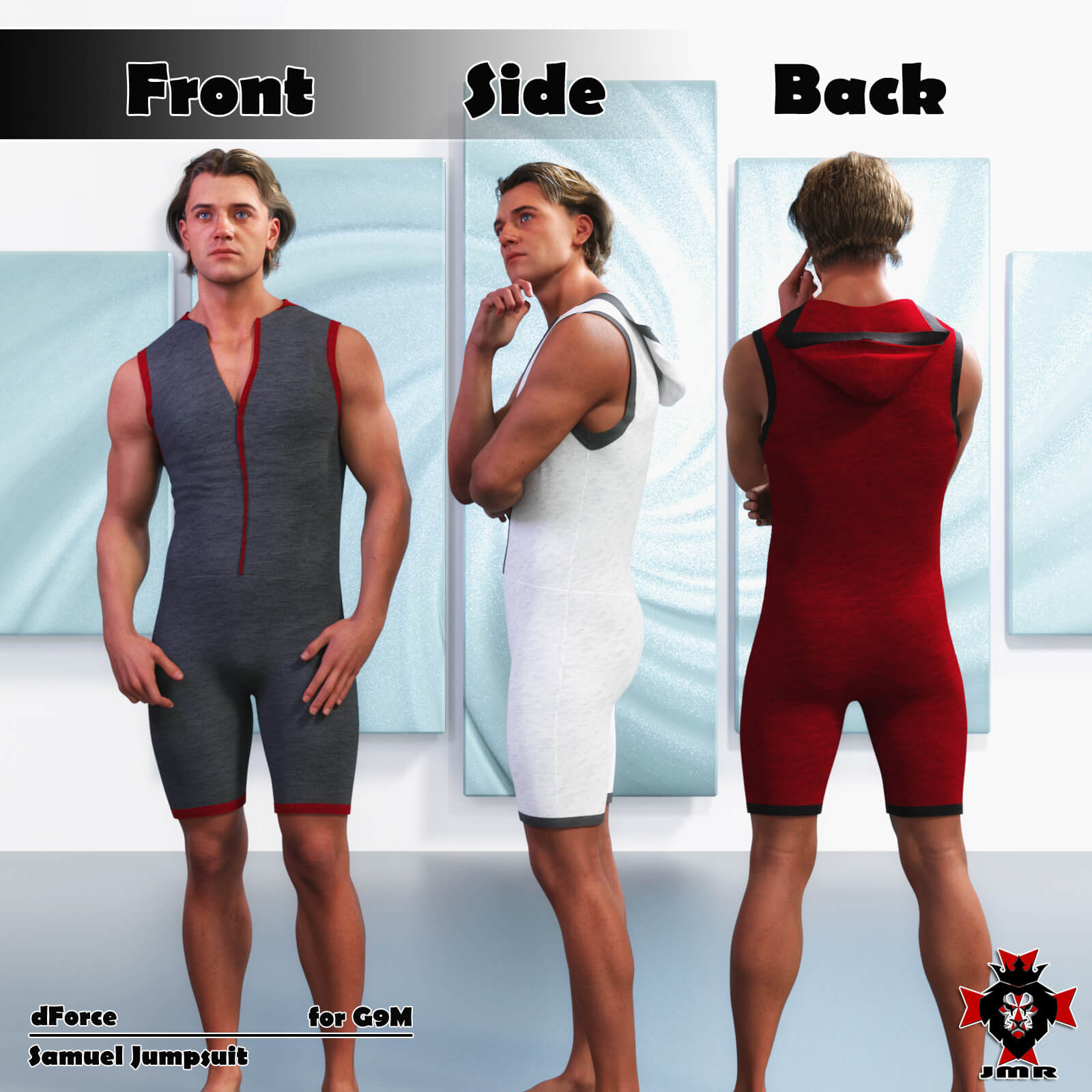 JMR dForce Samuel Jumpsuit for G9M - Daz Content by JaMaRe