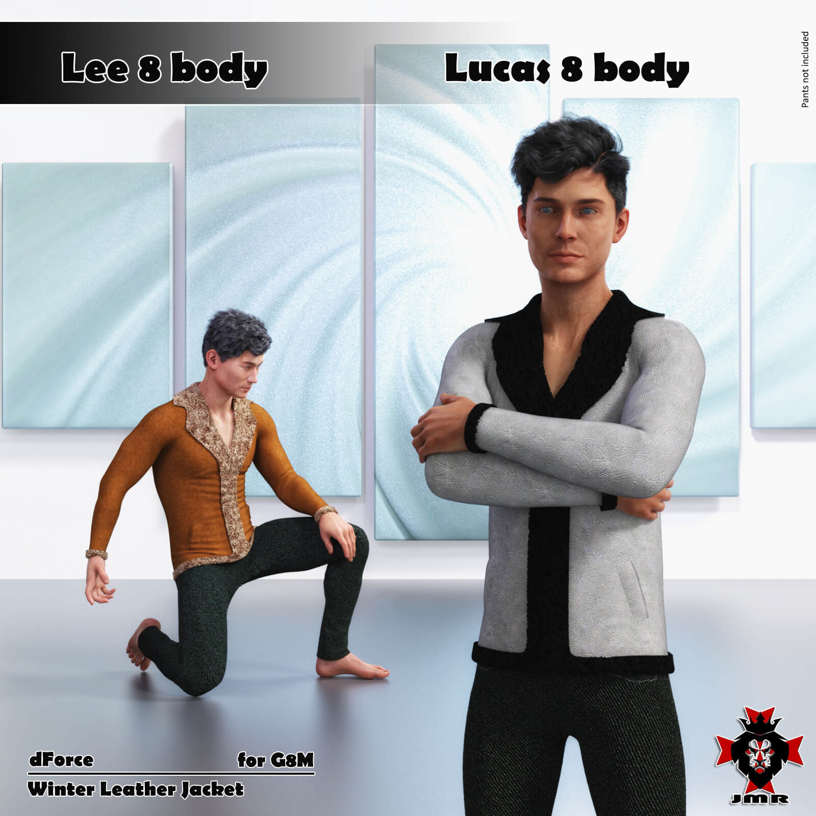 JMR dForce Winter Leather Jacket for G8M - Daz Content by JaMaRe