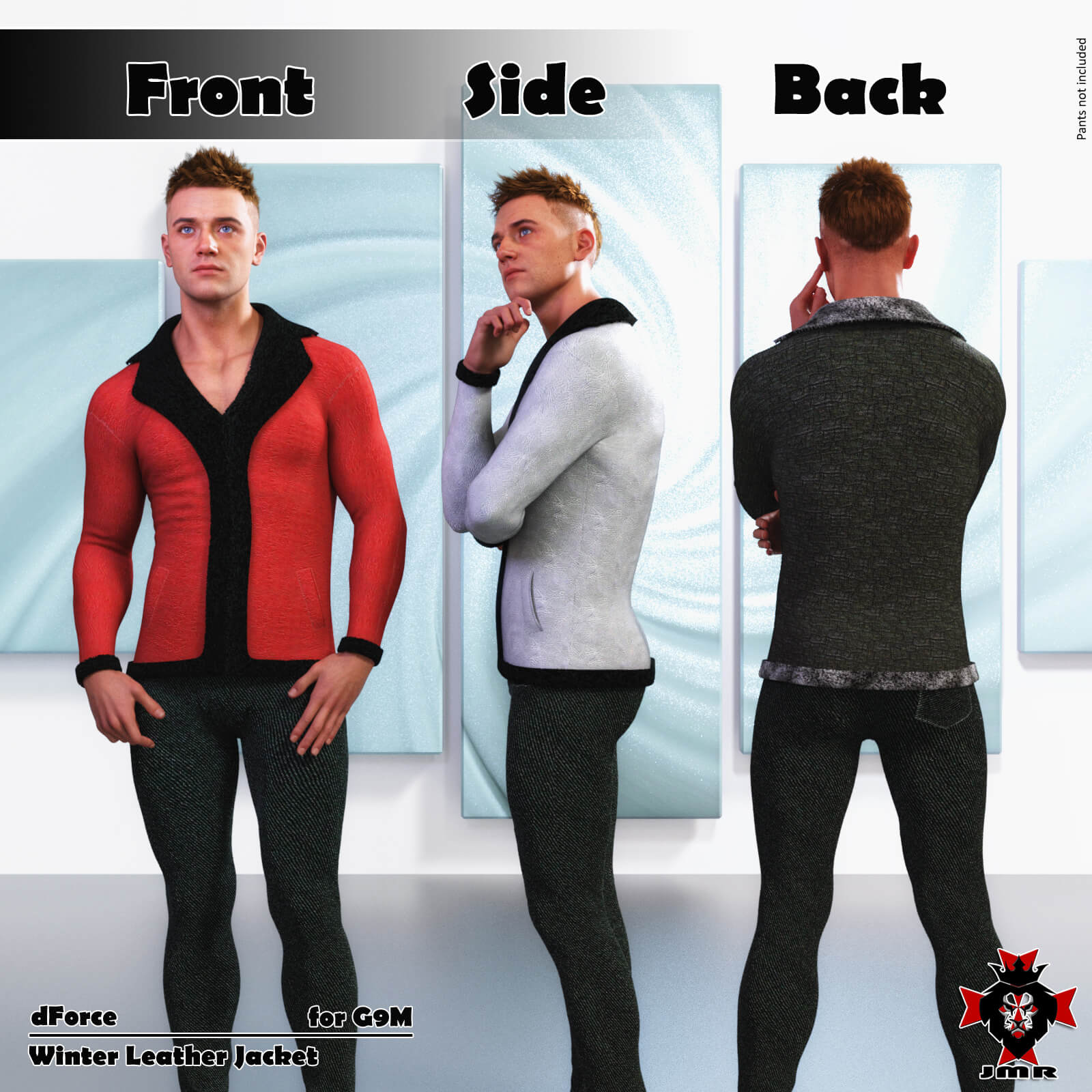 JMR dForce Winter Leather Jacket for G9M - Daz Content by JaMaRe