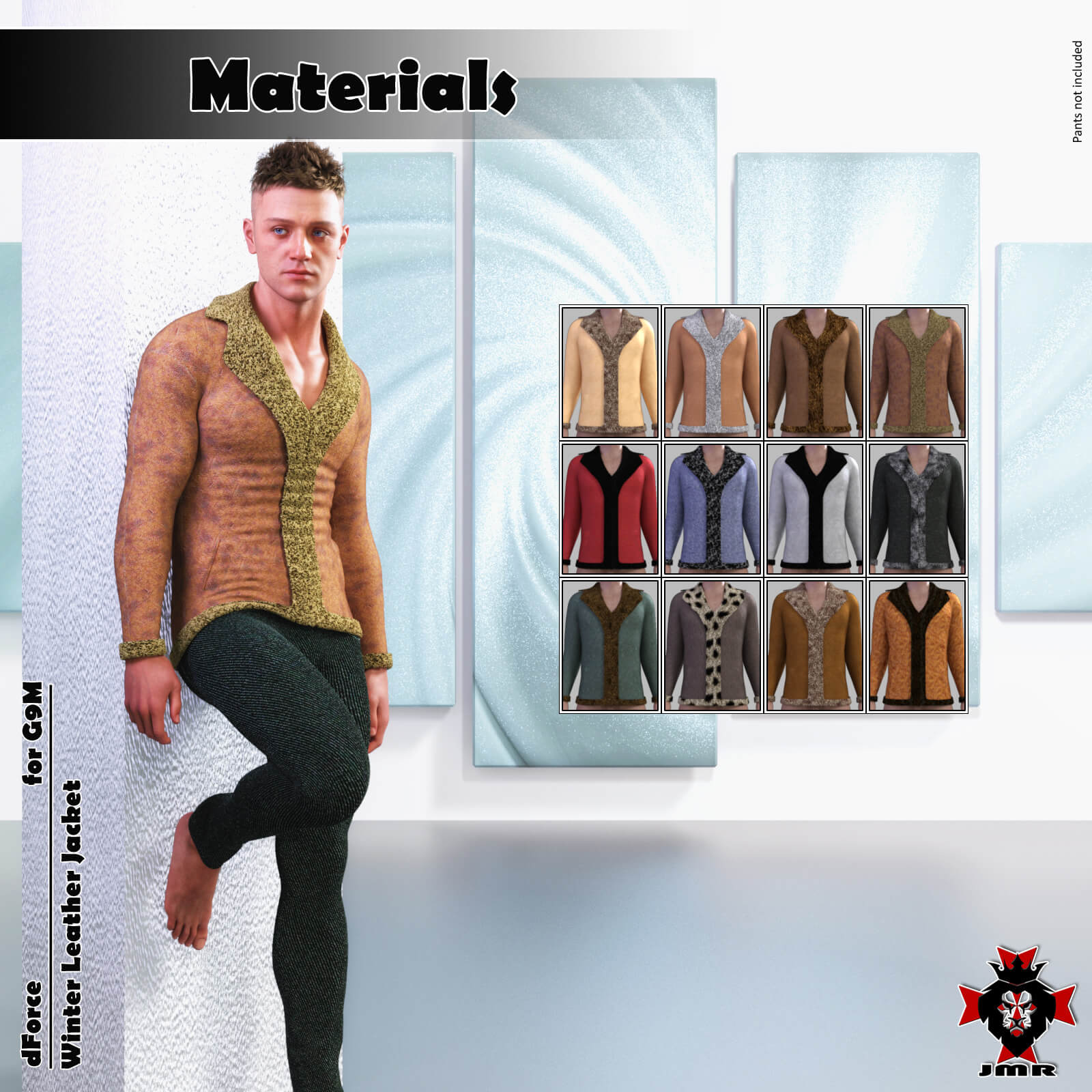 JMR dForce Winter Leather Jacket for G9M - Daz Content by JaMaRe