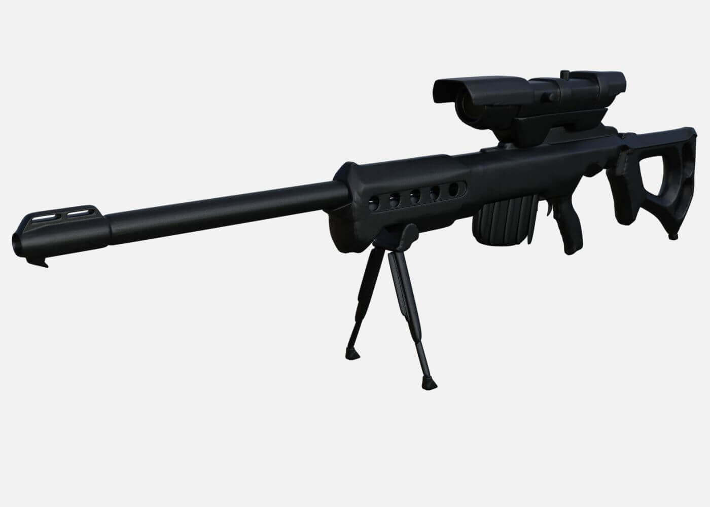 KSR 29 Sniper Rifle and M33 Submachine Gun - 3D Model by James Alexander