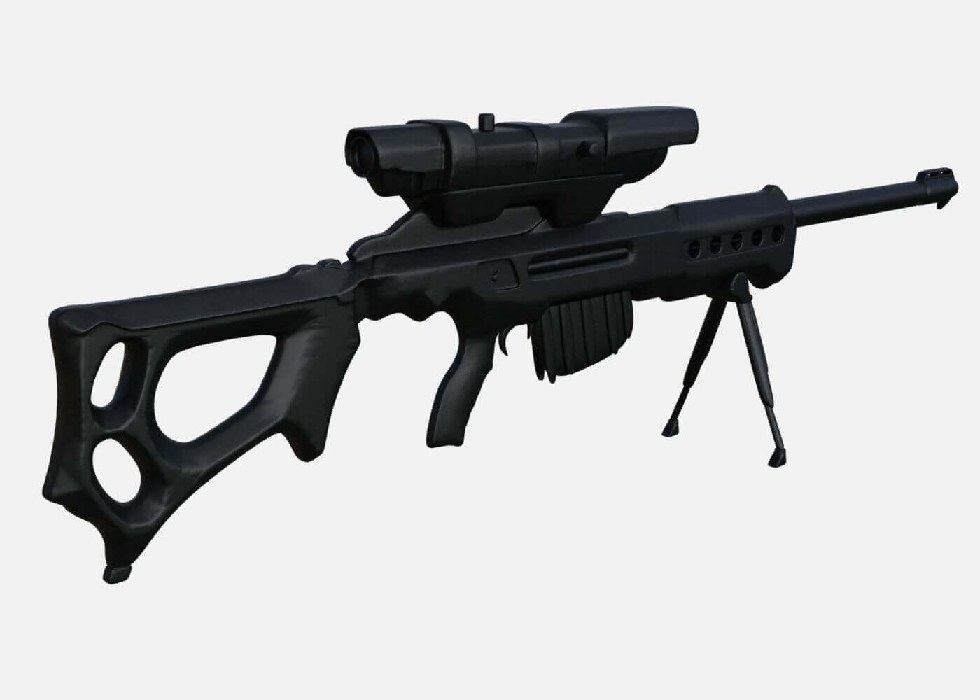 KSR 29 Sniper Rifle and M33 Submachine Gun - 3D Model by James Alexander