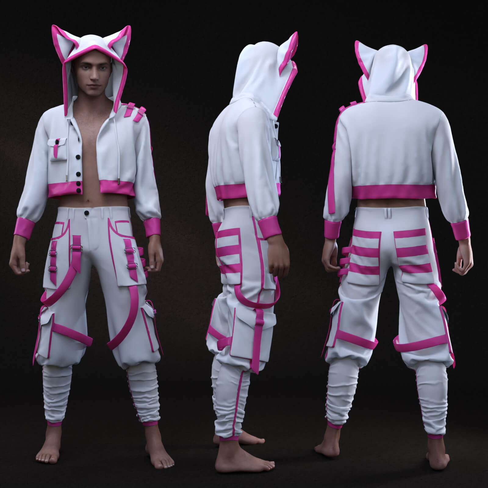 dForce Neko Outfit for Genesis 8 Male - Daz Content by James Phillip