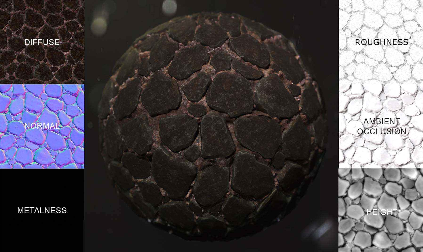 Seamless PBR Rocky Ground Textures - 3D Texture by jamesfaustino