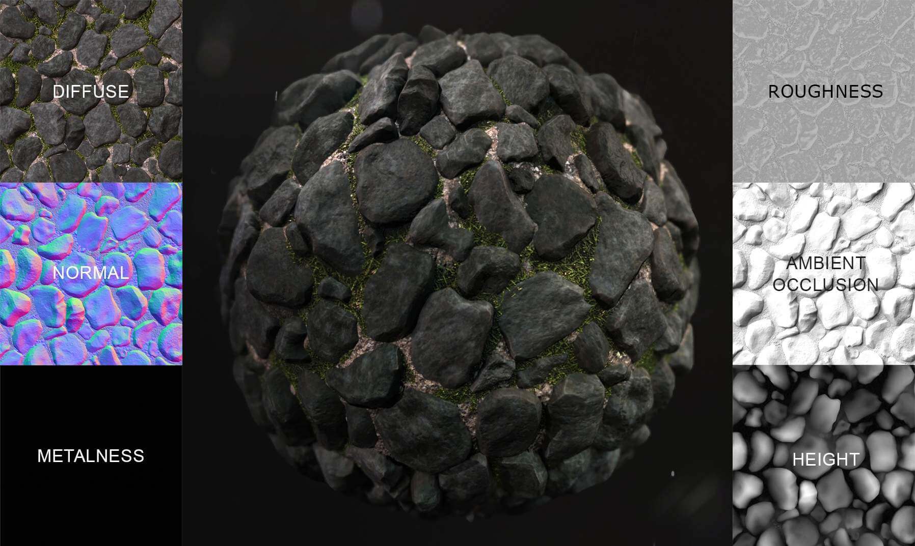 Seamless PBR Rocky Ground Textures - 3D Texture by jamesfaustino