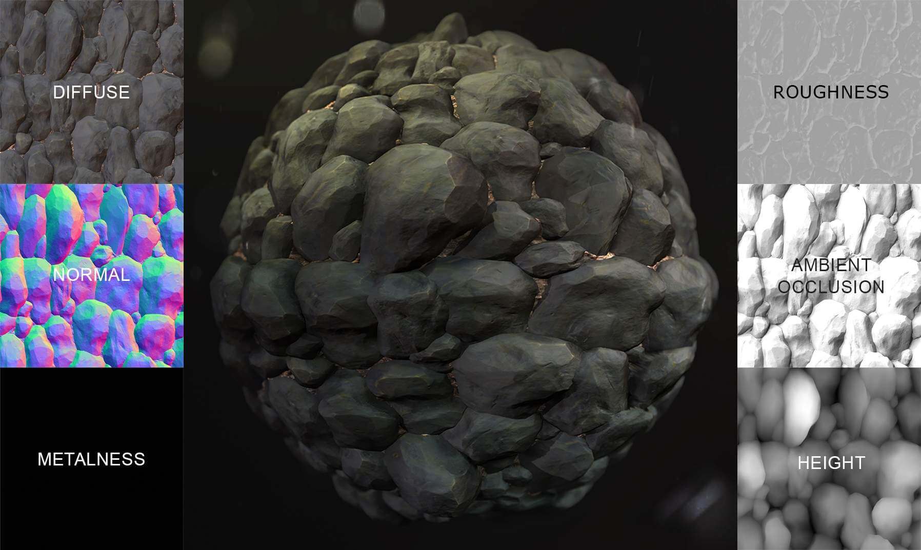Seamless PBR Rocky Ground Textures - 3D Texture by jamesfaustino