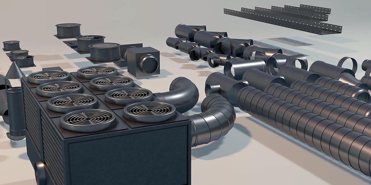Ventilation Pipes and Conduits - 3D Model by jamesmiddzz