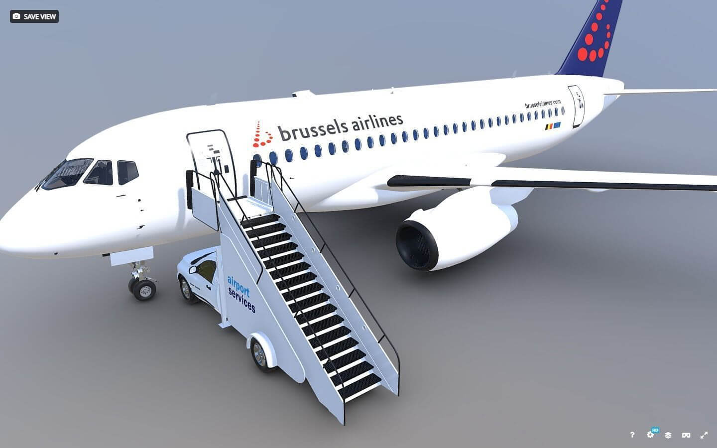 Airplane - Airport Car 3D Model by Jan Vancik