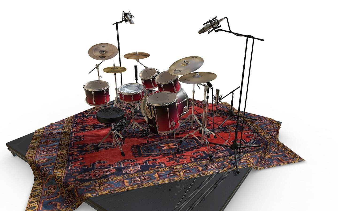 Drum Kit Tama Rockstar - 3D Model by Jan Vancik
