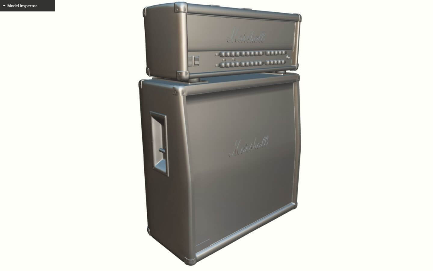 Marshall Jvm410H & Speaker 4X12 1960 - 3D Model by Jan Vancik